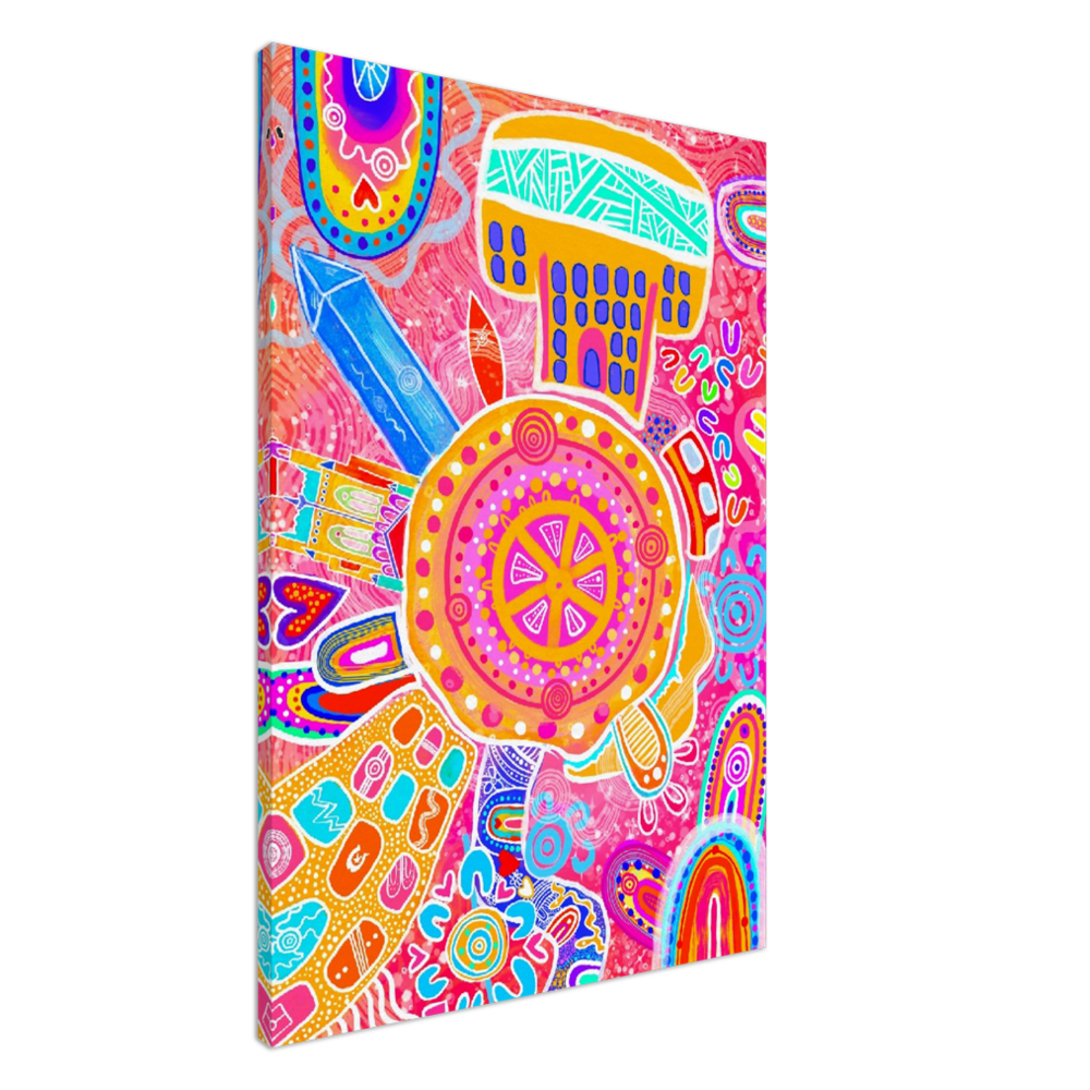 Aboriginal Art Canvas | Newcastle City | Wayde Clarke | Alejandro Lauren