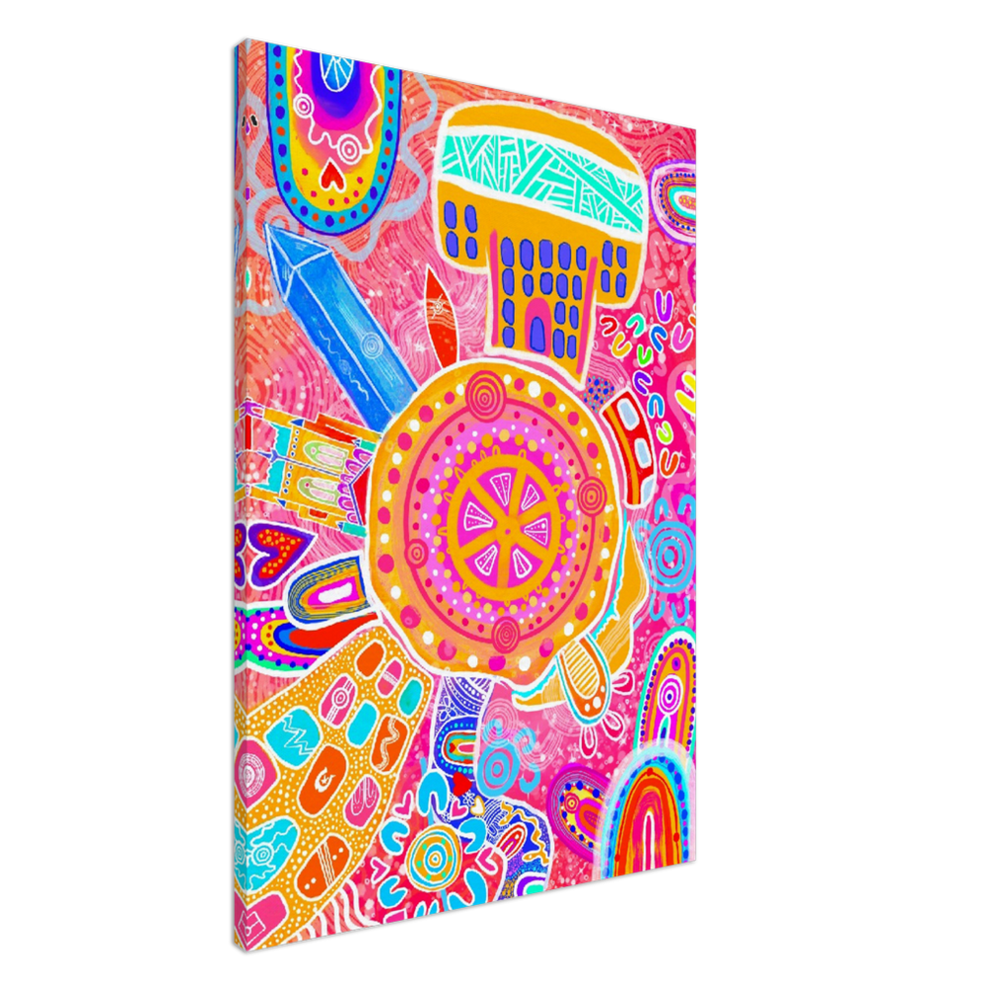 Aboriginal Art Canvas | Newcastle City | Wayde Clarke | Alejandro Lauren