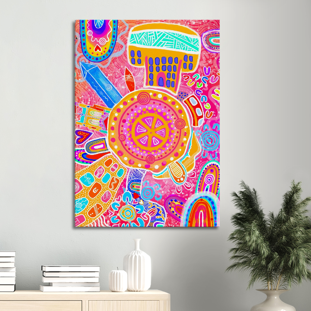 Aboriginal Art Canvas | Newcastle City | Wayde Clarke | Alejandro Lauren